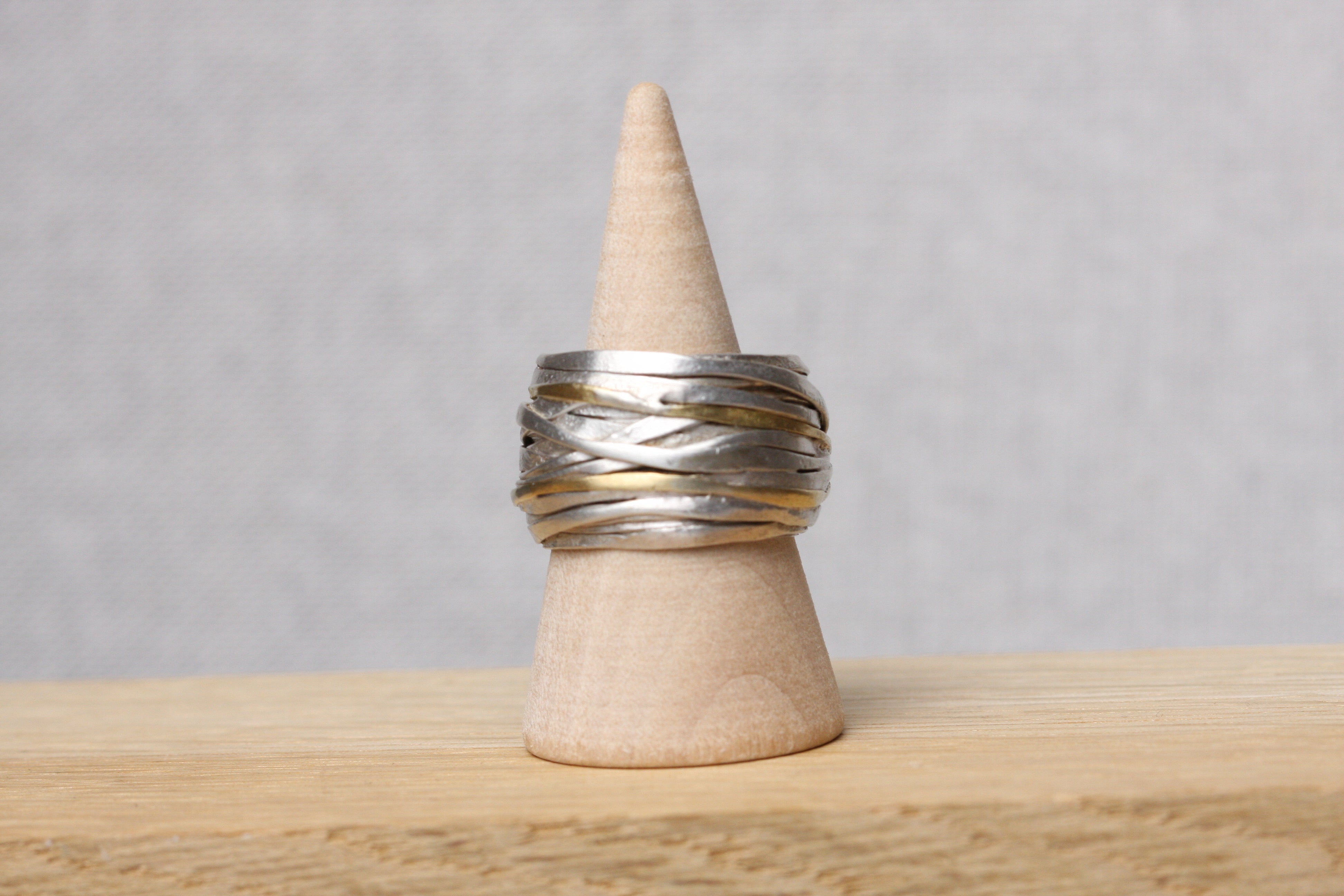 VAULT - Shimara Carlow Silver & 18ct gold wrap ring – Polka Dot Gallery